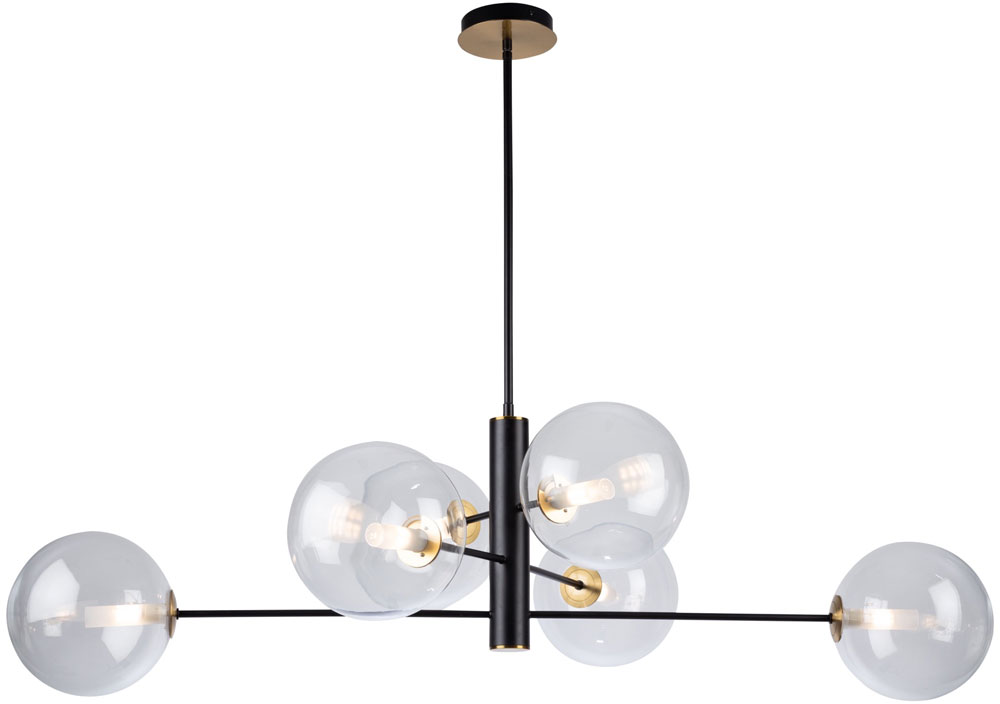 Artcraft AC11766VB Aurelia Modern Matte Black & Brass Halogen Lighting ...