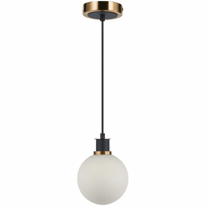 Artcraft AC11870WH Gem Modern Black and Brushed Brass Pendant Light ...