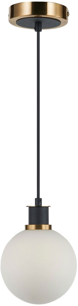 Artcraft AC11870WH Gem Modern Black and Brushed Brass Pendant Light ...