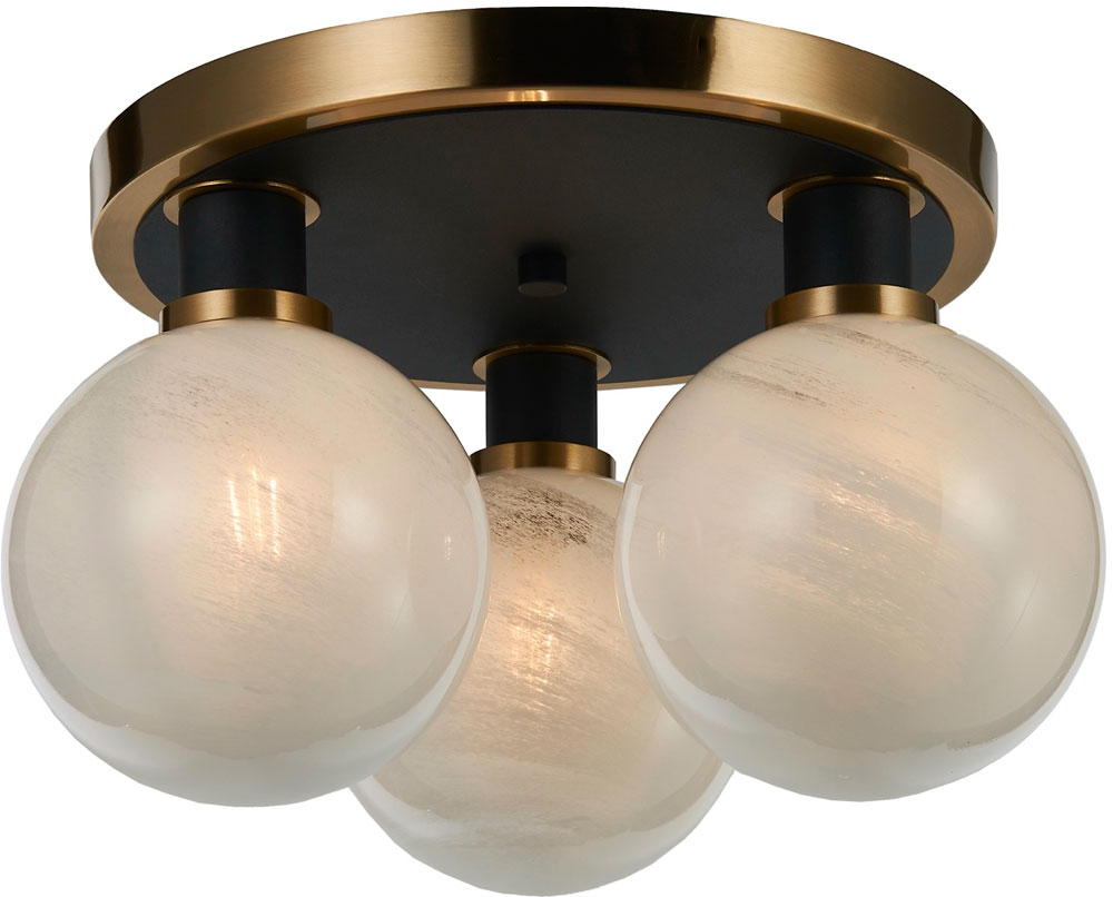 Artcraft AC11873SW Gem Contemporary Black and Brushed Brass Ceiling ...