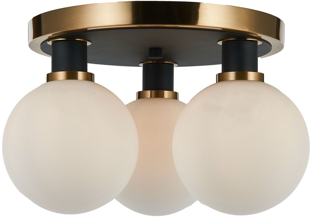 Artcraft AC11873WH Gem Modern Black and Brushed Brass Ceiling Light ...