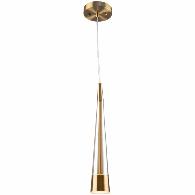 Artcraft AC6821BR Sunnyvale Contemporary Brass LED Mini Drop Lighting ...