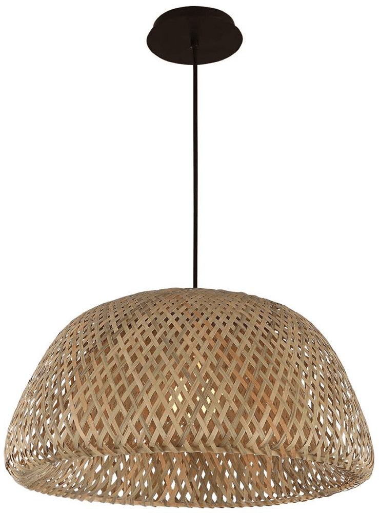 Avenue Lighting HF1003-BW Tulum Bamboo Wicker And Black Drop Ceiling ...