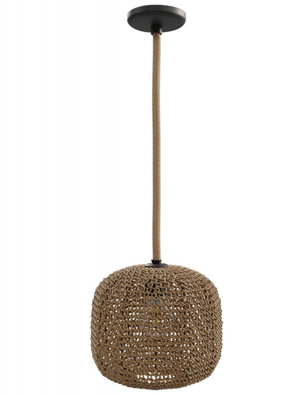 Avenue Lighting HF1004-RP Malibu Modern Natrual Hemp Rope Mini Hanging ...