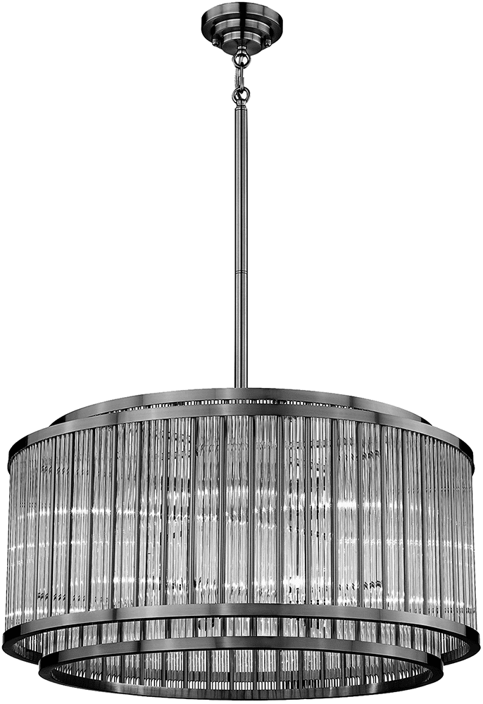 Avenue Lighting HF1928-GM Waldorf Modern Polished Gunmetal Pendant ...