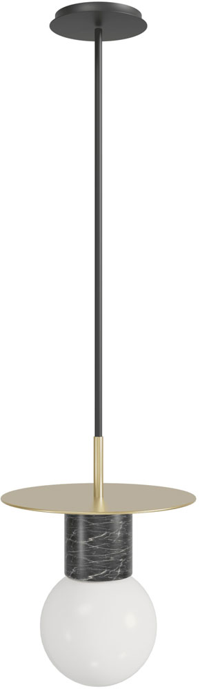 Avenue Lighting HF1951-BB-BK Newport Modern Brushed Brass / Black Mini ...