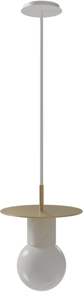 Avenue Lighting HF1951-BB-WHT Newport Modern Brushed Brass / White Mini ...