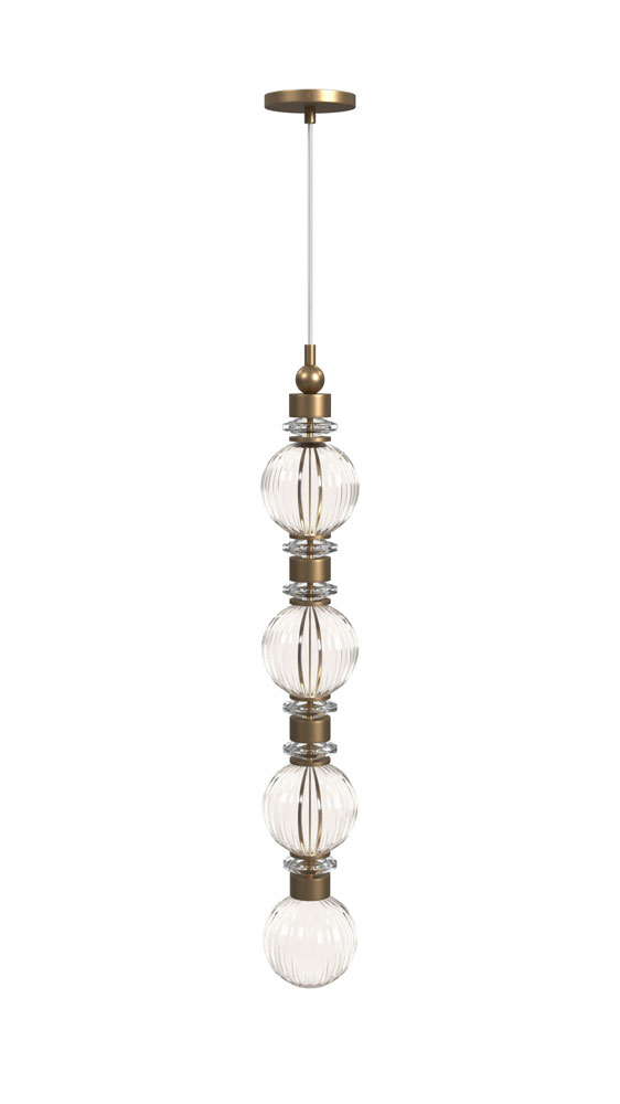 Avenue Lighting HF7904-AB Avra Contemporary Aged Brass LED Mini Hanging ...