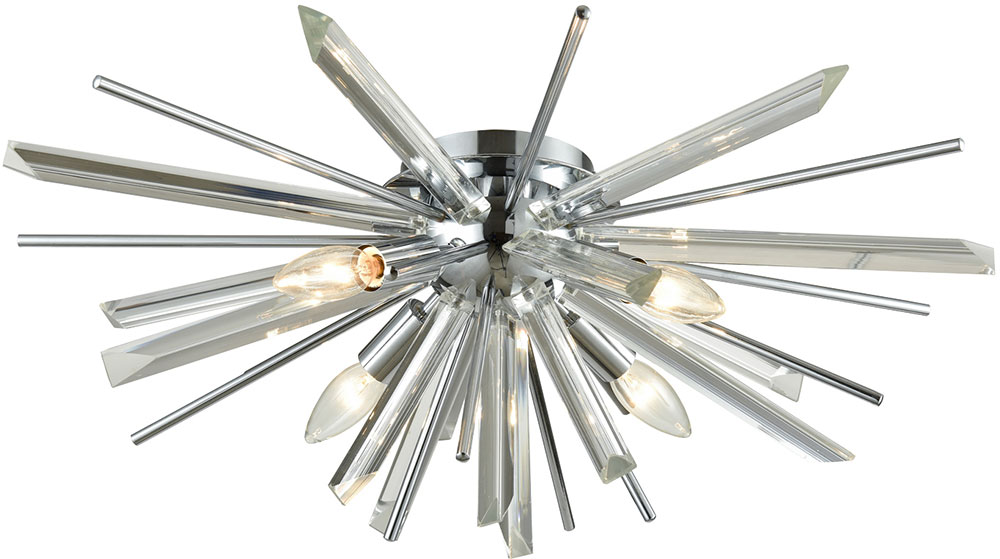 Avenue Lighting HF8205-CH Palisades Ave. Chrome With Clear Glass ...