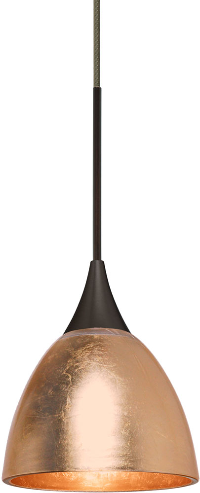 Besa 1XT-1758CF-LED-BR Divi Contemporary Bronze Copper Foil LED Mini ...