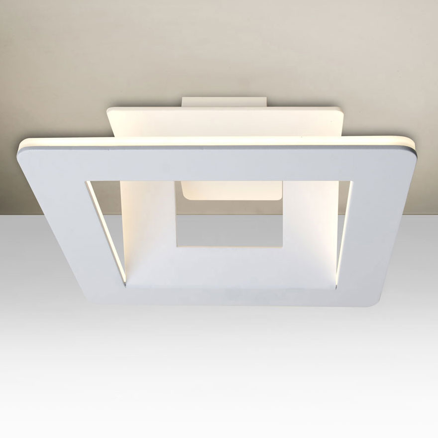 Besa MATRIX-LED-WH Matrix Contemporary White LED Flush Mount Lighting ...