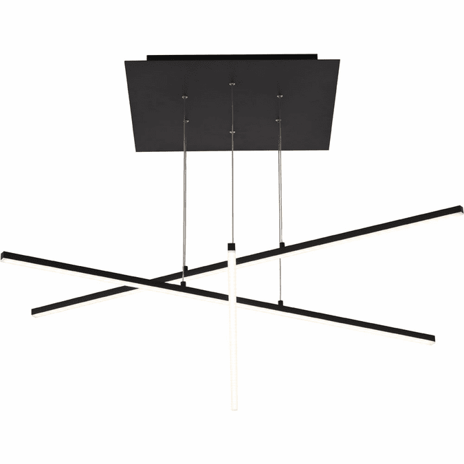 Bethel International ALU04C45BLK Contemporary Matte Black LED Lighting ...
