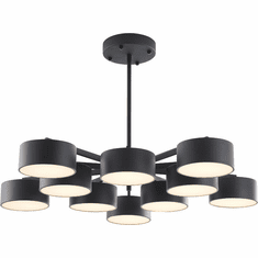 Bethel International BE11C24B Modern Black LED Chandelier Light - BET ...