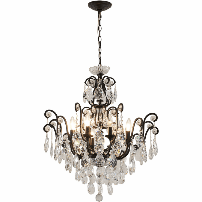 Bethel International BET63SBLK Modern Matte Black Lighting Chandelier ...