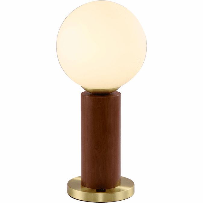 Bethel International BTG102BR Contemporary Dark Oak & Satin Brass Table ...