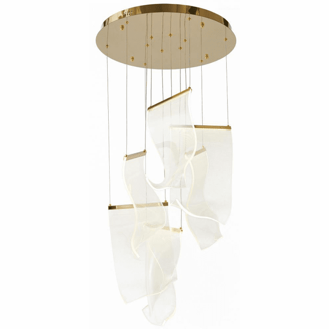Bethel International GL422C22G Modern Gold LED Multi Pendant Lighting ...