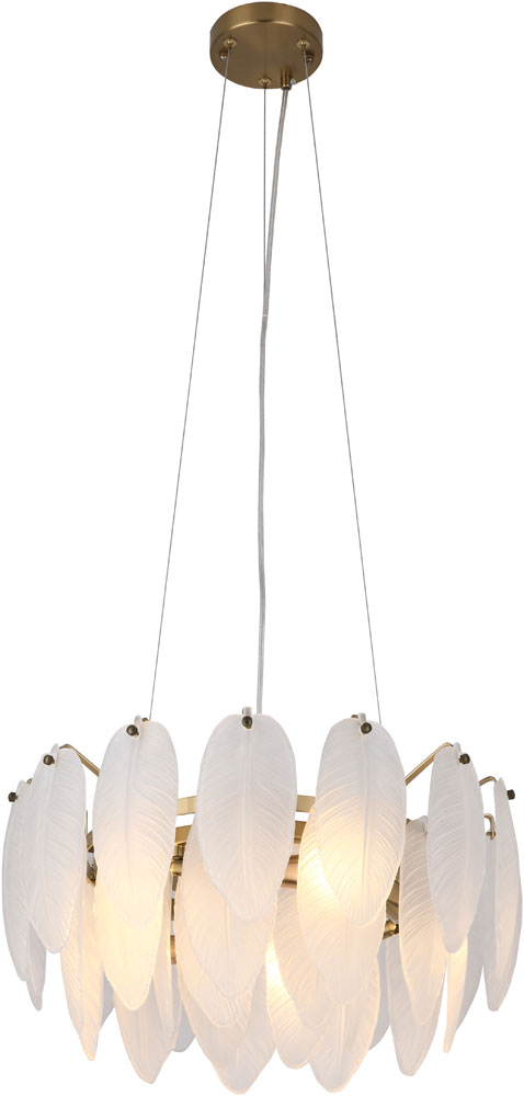 Bethel International KM03C17BR Modern Brass Drop Ceiling Light Fixture ...