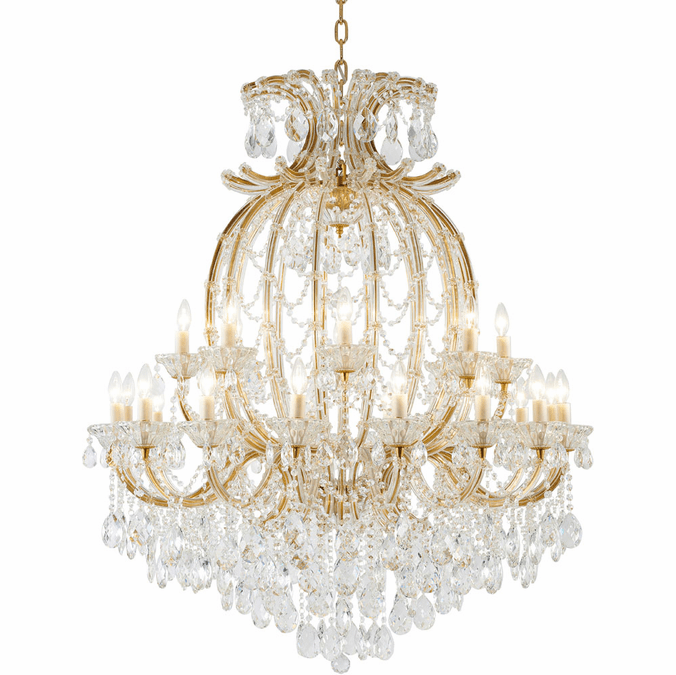 Bethel International LA4307C42BR Satin Brass Chandelier Lighting - BET ...
