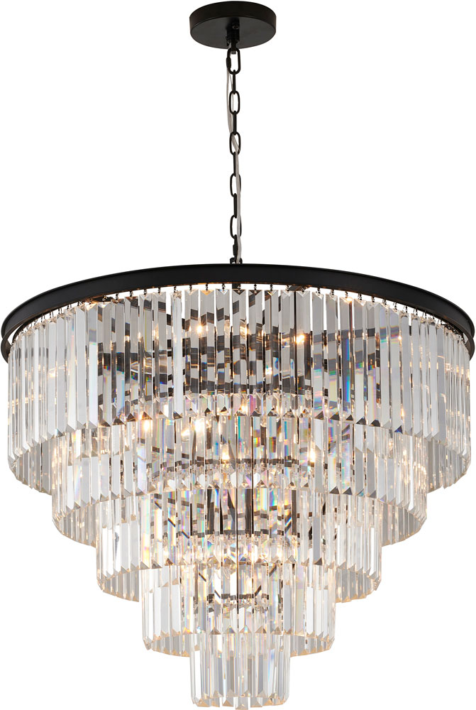 Bethel International LA81C32B Modern Black Drop Ceiling Light Fixture ...