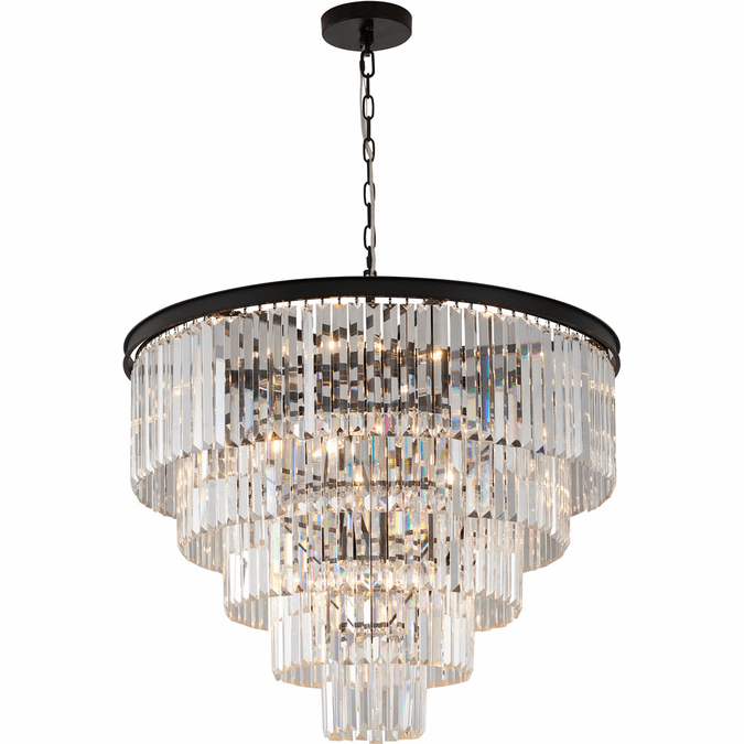 Bethel International LA81C32B Modern Black Drop Ceiling Light Fixture ...