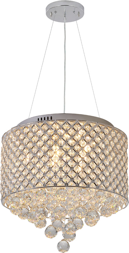 Bethel International LD03CRS Chrome Drum Drop Lighting Fixture - BET ...