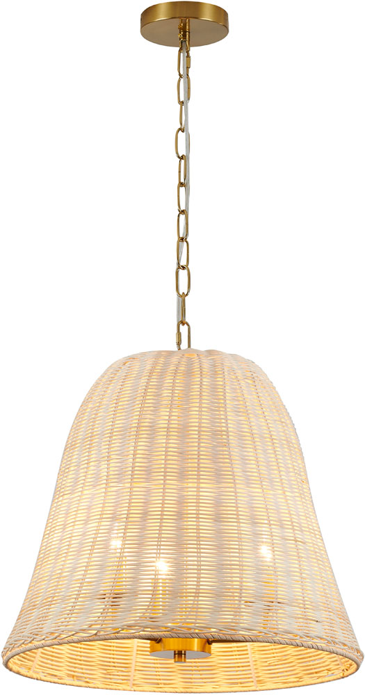 Bethel International MIA07C17BR Contemporary Natural White Pendant ...