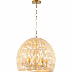 Bethel International MIA07C17BR Contemporary Natural White Pendant ...