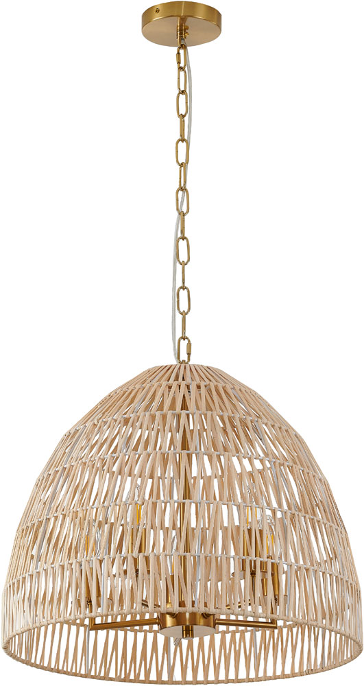 Bethel International MIA19C20BR Modern Natural Ceiling Light Pendant ...