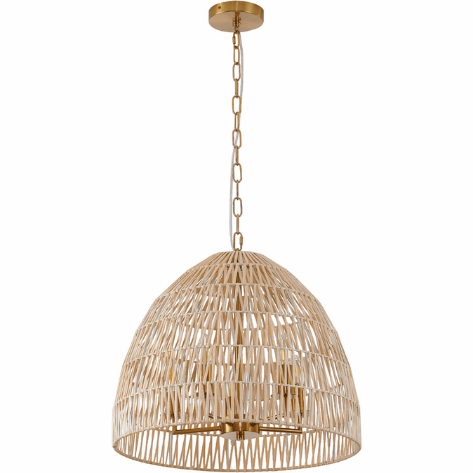 Bethel International MIA19C20BR Modern Natural Ceiling Light Pendant ...