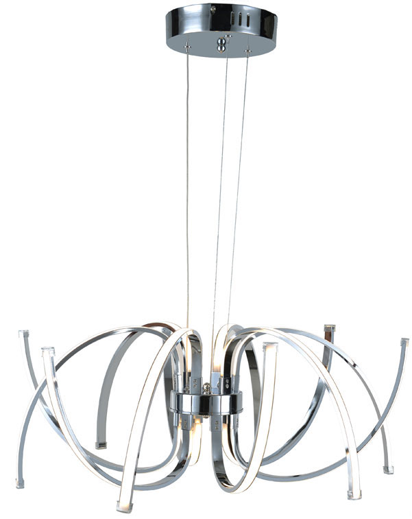 Bethel International TR02 Modern Chrome LED Lighting Chandelier - BET-TR02