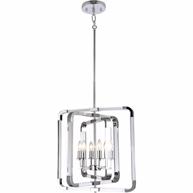 Bethel International ZL24C23CH Contemporary Chrome Hanging Pendant ...