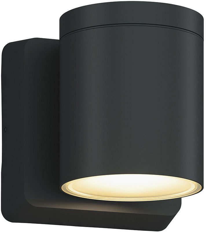 Bruck EXT/4D/BK Outdoor Cylinder Contemporary Anthracite LED Outdoor ...