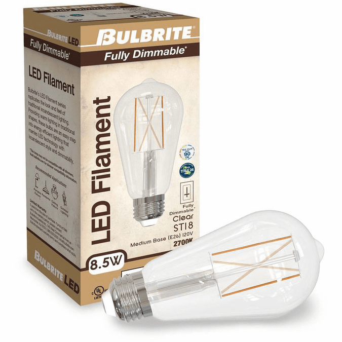 Bulbrite 861422 Contemporary LED 2700K Filament JA8 (pack of 2) Bulbs ...