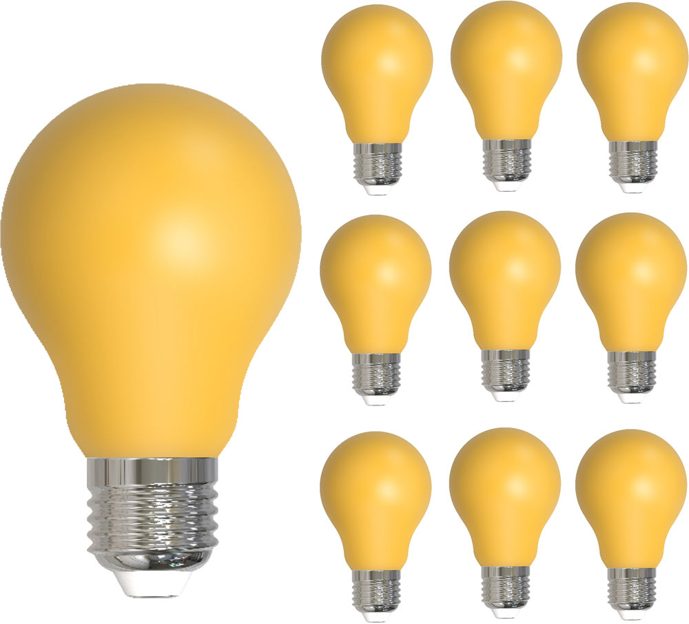 Bulbrite 862314 Contemporary Yellow LED 4.5W Filament Light Bulbs (pack ...