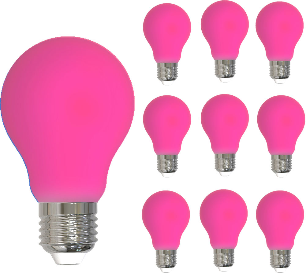 Bulbrite 862317 Contemporary Pink LED A19 Filament Light Bulbs (pack of ...