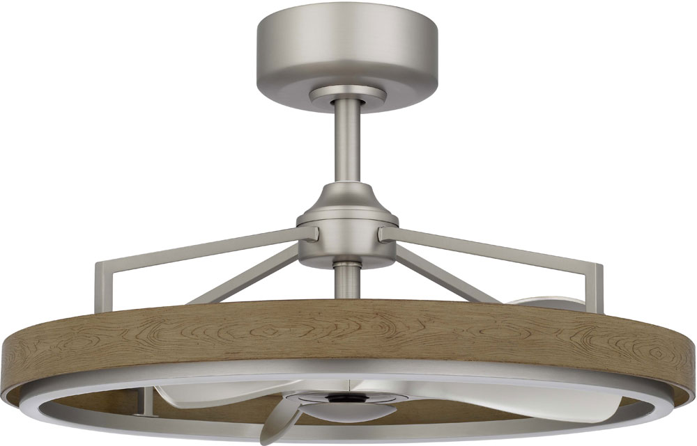 Cal CF-1002 Arroyo Contemporary Brushed Steel LED Home Ceiling Fan ...