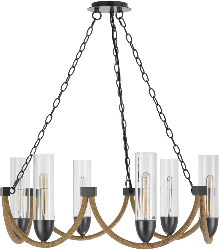 Cal FX-3815-6 Argyle Contemporary Dark Bronze Chandelier Lamp - CAL-FX ...
