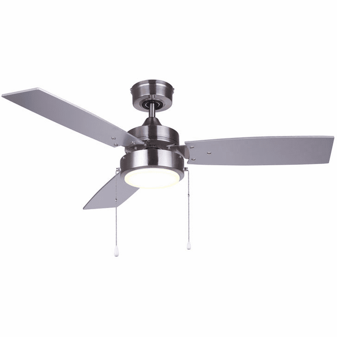 Canarm CF42WAL3BN Wallis Modern Brushed Nickel LED 42" Home Ceiling Fan ...