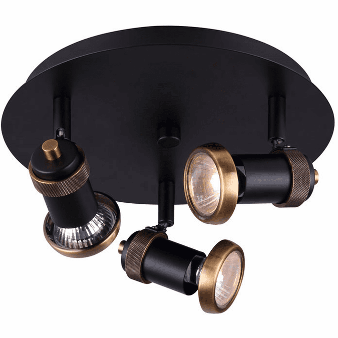 Canarm ICW1057A03BKG10 Tayte Contemporary Black And Gold Halogen ...