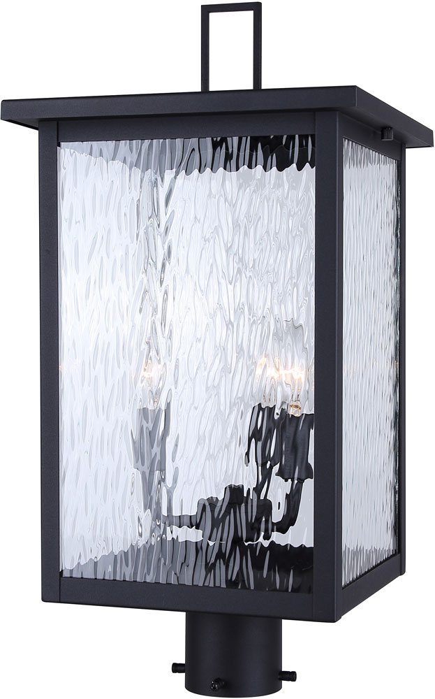 Canarm IOL708BK Shana Contemporary Black Exterior Post Light Fixture ...