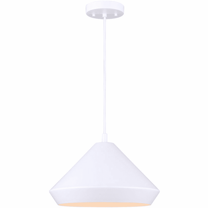 Canarm IPL1020A13WH Byck Modern Matte White Pendant Light Fixture - CAN ...