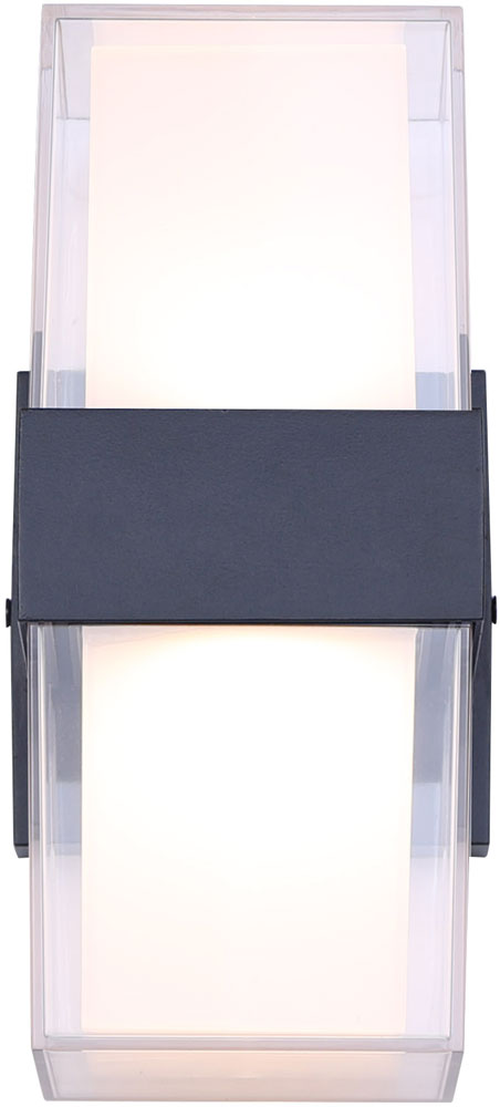 Canarm LOL676BK Axl Contemporary Black LED Outdoor Wall Light Sconce ...