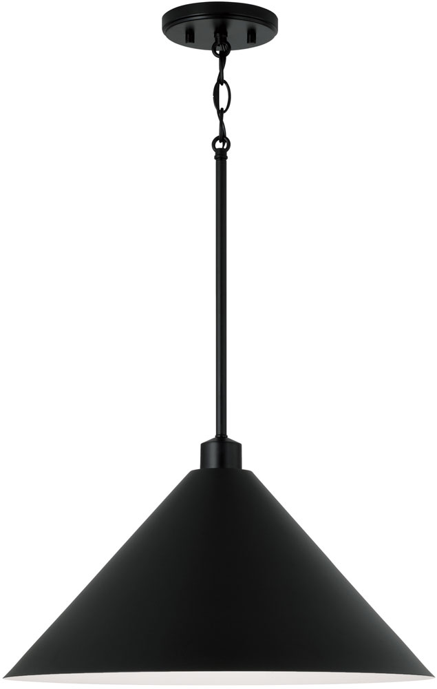 Capital Lighting 351311MB Alden Modern Matte Black Hanging Pendant ...