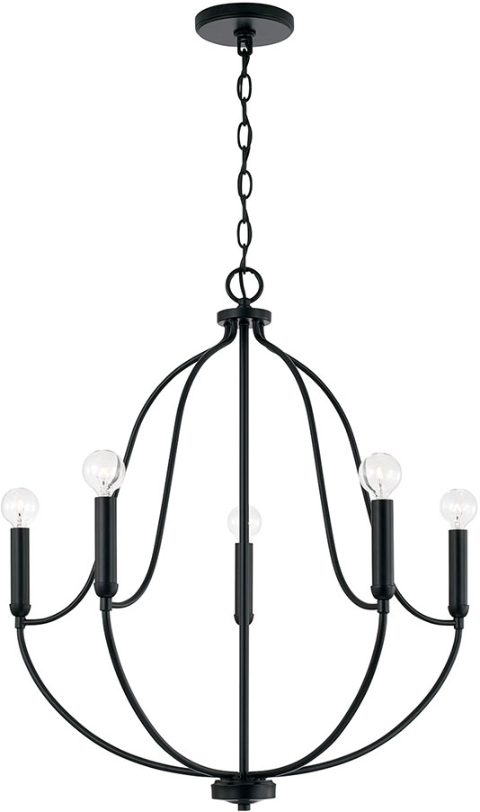 Capital Lighting 447051MB Madison Matte Black Outdoor 9" Chandelier ...