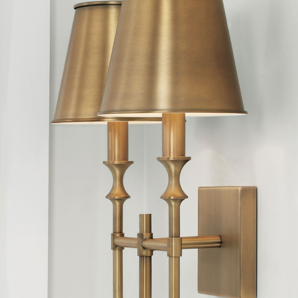 Aged Brass Wall Sconce