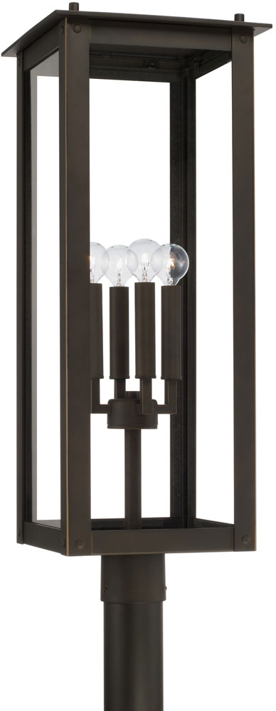 Capital Lighting 934643OZ Hunt Modern Oiled Bronze Outdoor Lamp Post ...