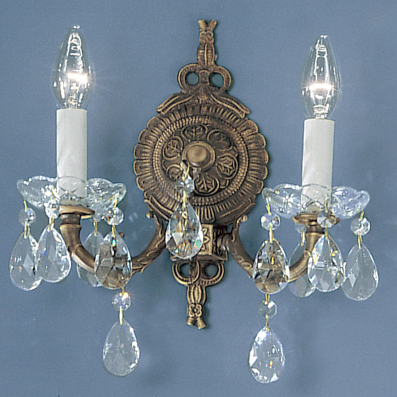 Classic Lighting 5532 RB C Madrid Crystal Roman Bronze Wall Light ...