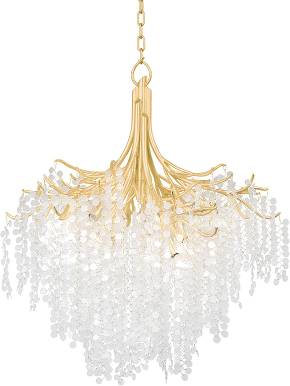 Corbett 350-32-GL Genoa Modern Gold Leaf Lighting Pendant - COR-350-32-GL