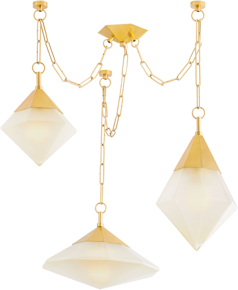 Corbett 383-58-VPB Angelique Contemporary Vintage Polished Brass Multi ...