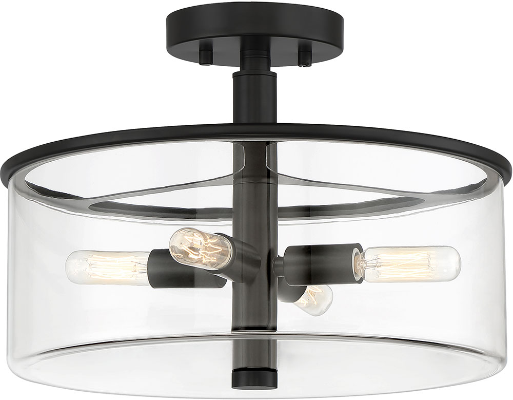 Craftmade 55654-FB Hailie Contemporary Flat Black Flush Ceiling Light ...